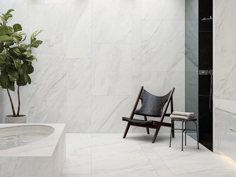 Revestimiento de pared/suelo de gres porcelánico imitación mármol XTONE - GLEM WHITE By Porcelanosa