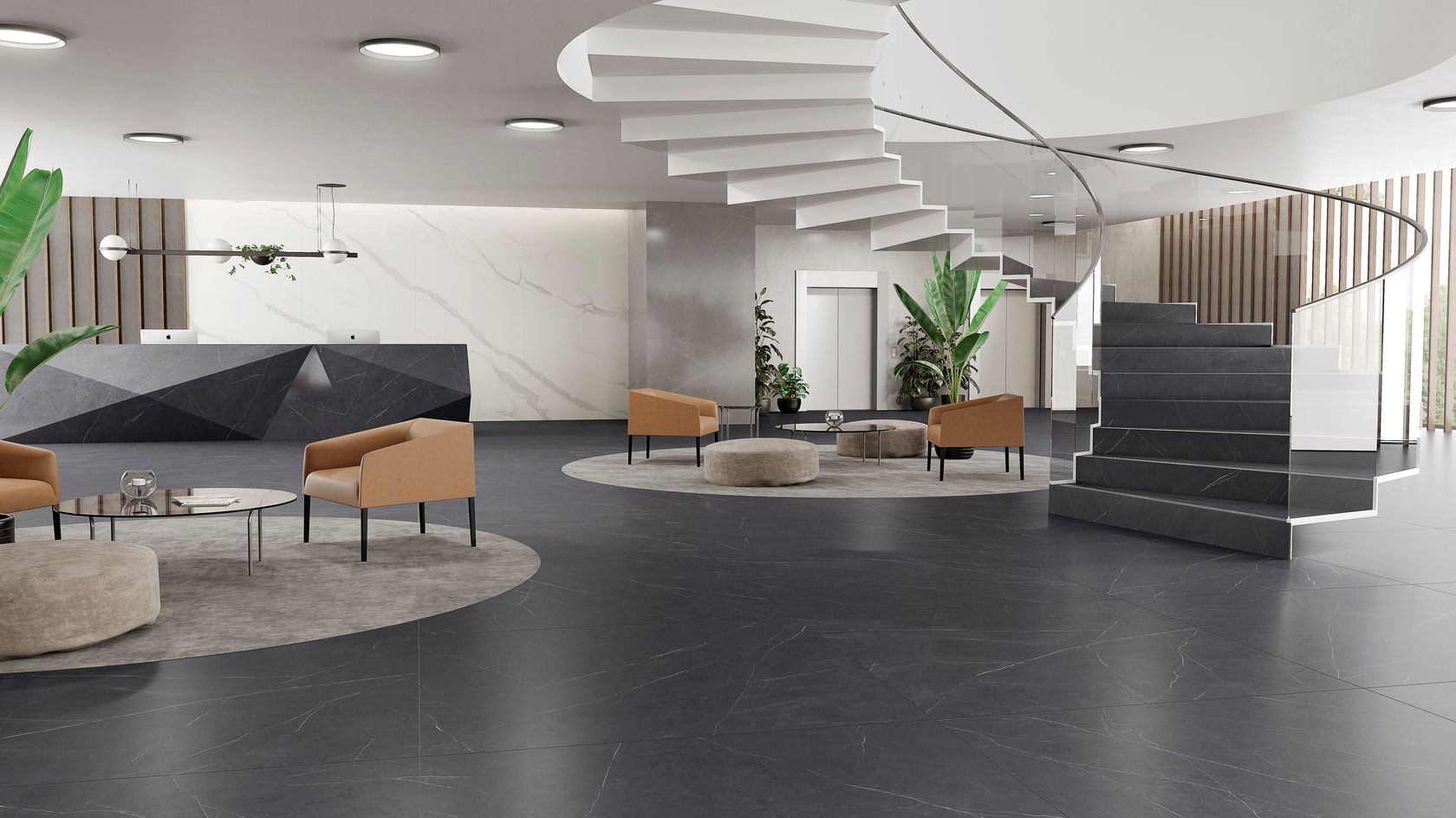 Pavimento/rivestimento effetto marmo XTONE - LIEM BLACK - Porcelanosa - Edilportale