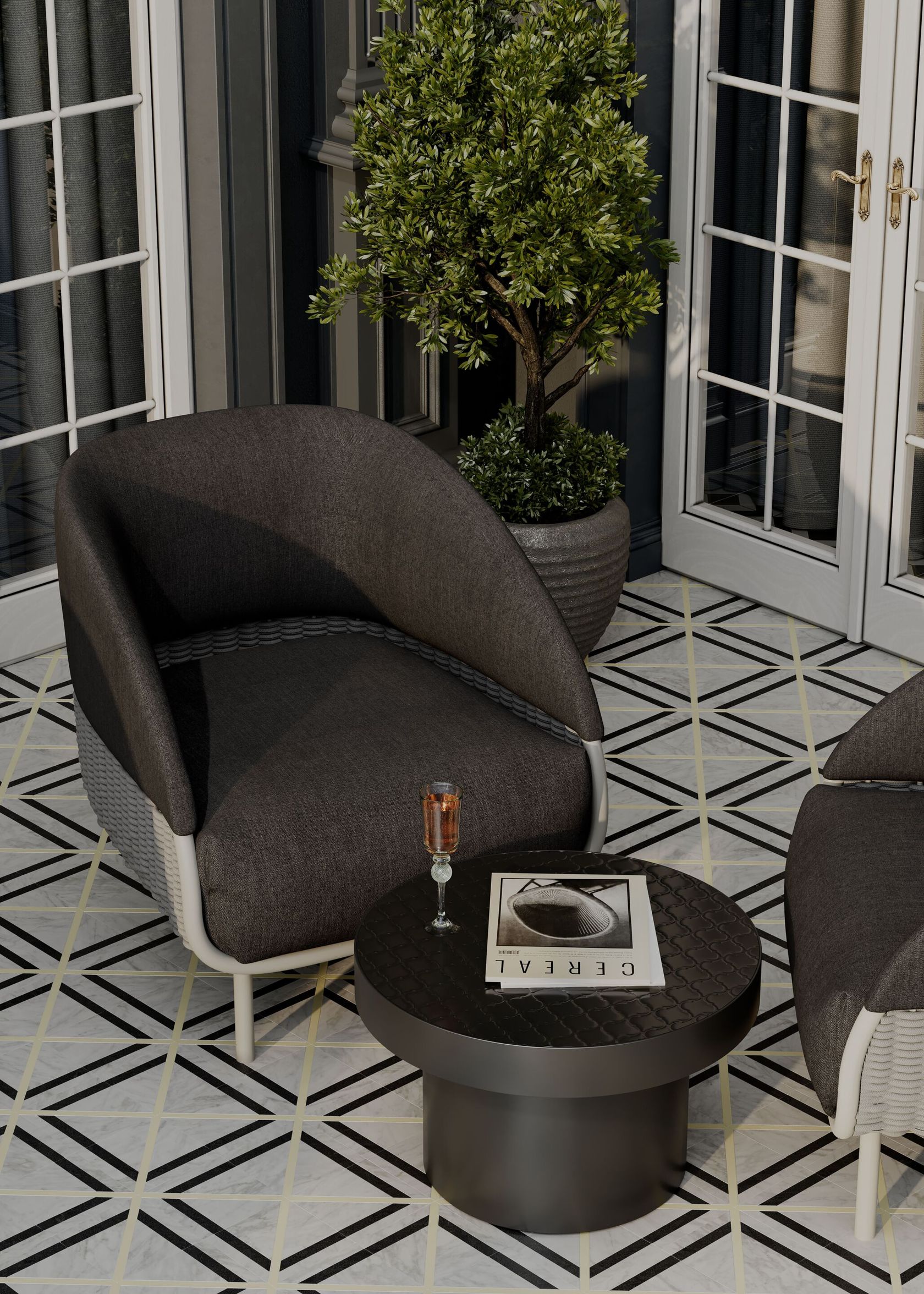 BARLA Low lounge chair By YAAZ | design angelettiruzza design