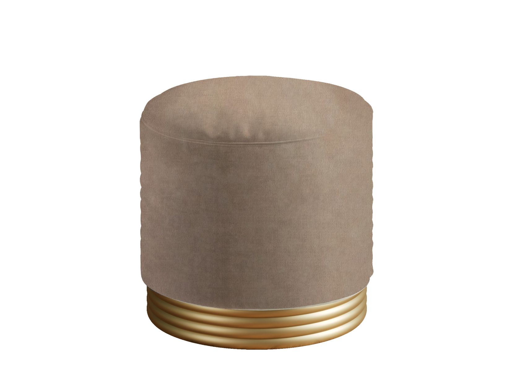 ZELDA Upholstered round fabric pouf By Devon&Devon