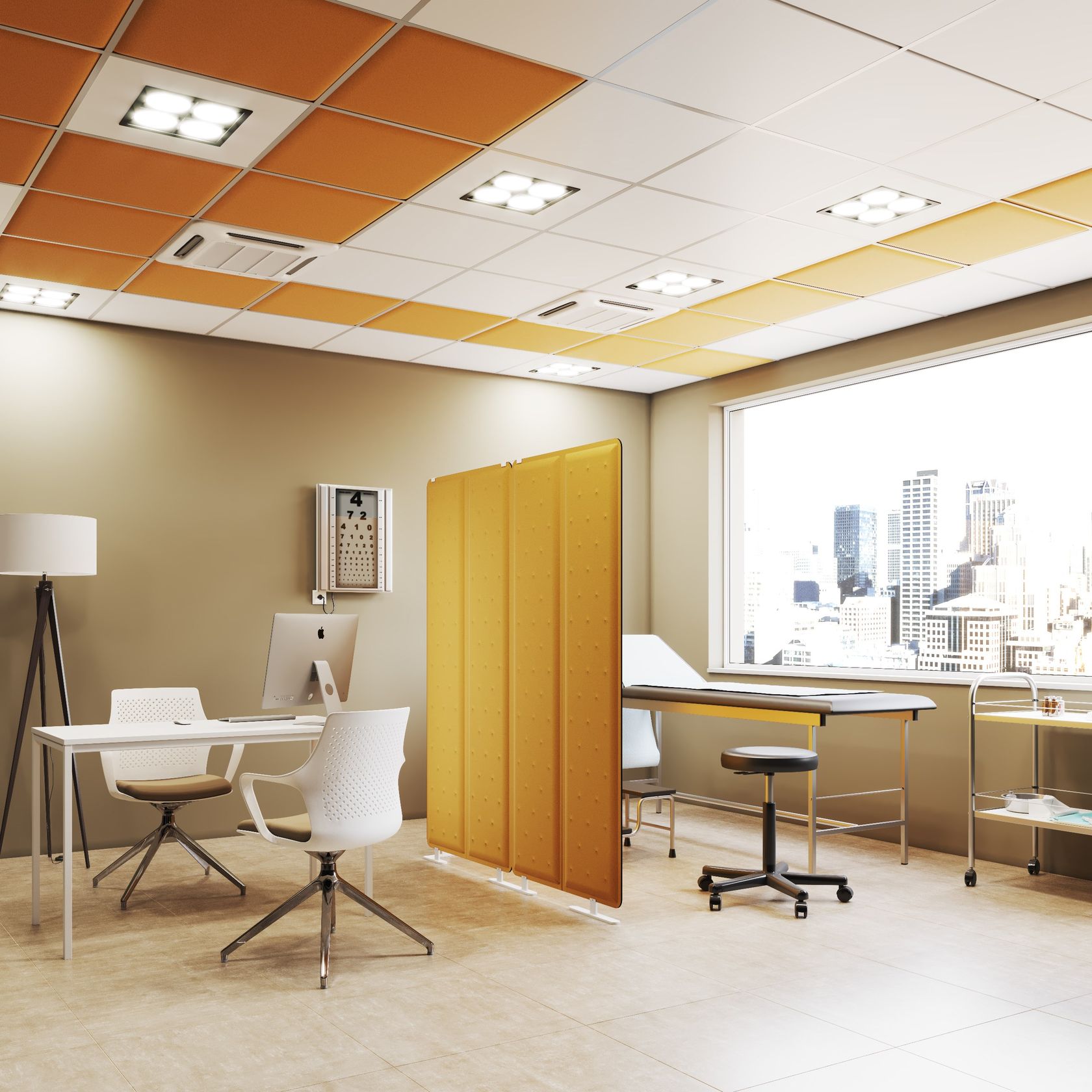 ZEN | Acoustic ceiling clouds By Steelbox by Metalway