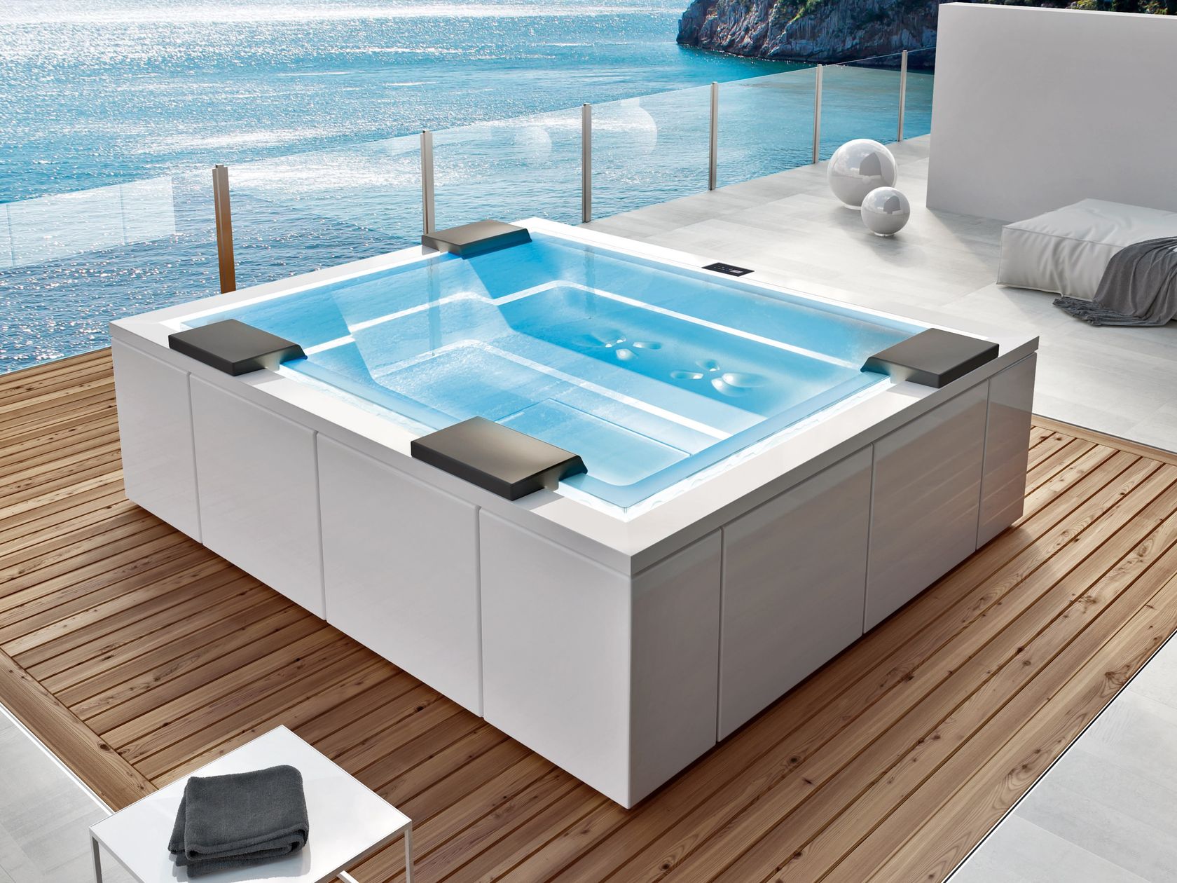 Minipiscina rettangolare con idromassaggio ZEN - Gruppo Treesse ...