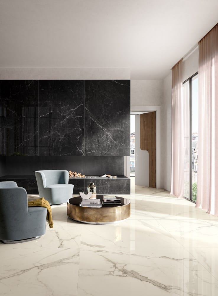 Laminated stoneware wall/floor tiles with marble effect ZERO.3 ETERNITY ...