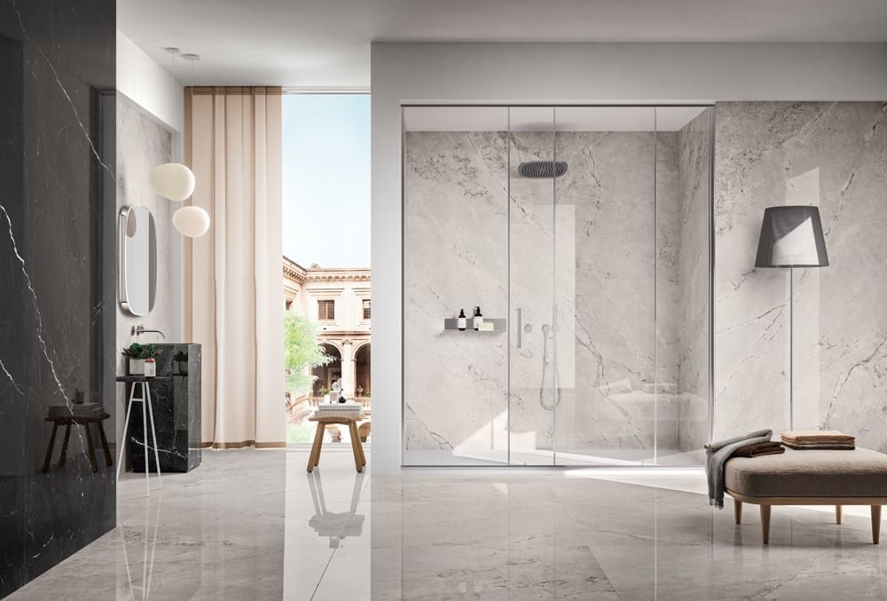 Laminated stoneware wall/floor tiles with marble effect ZERO.3 ETERNITY By Panaria Ceramica