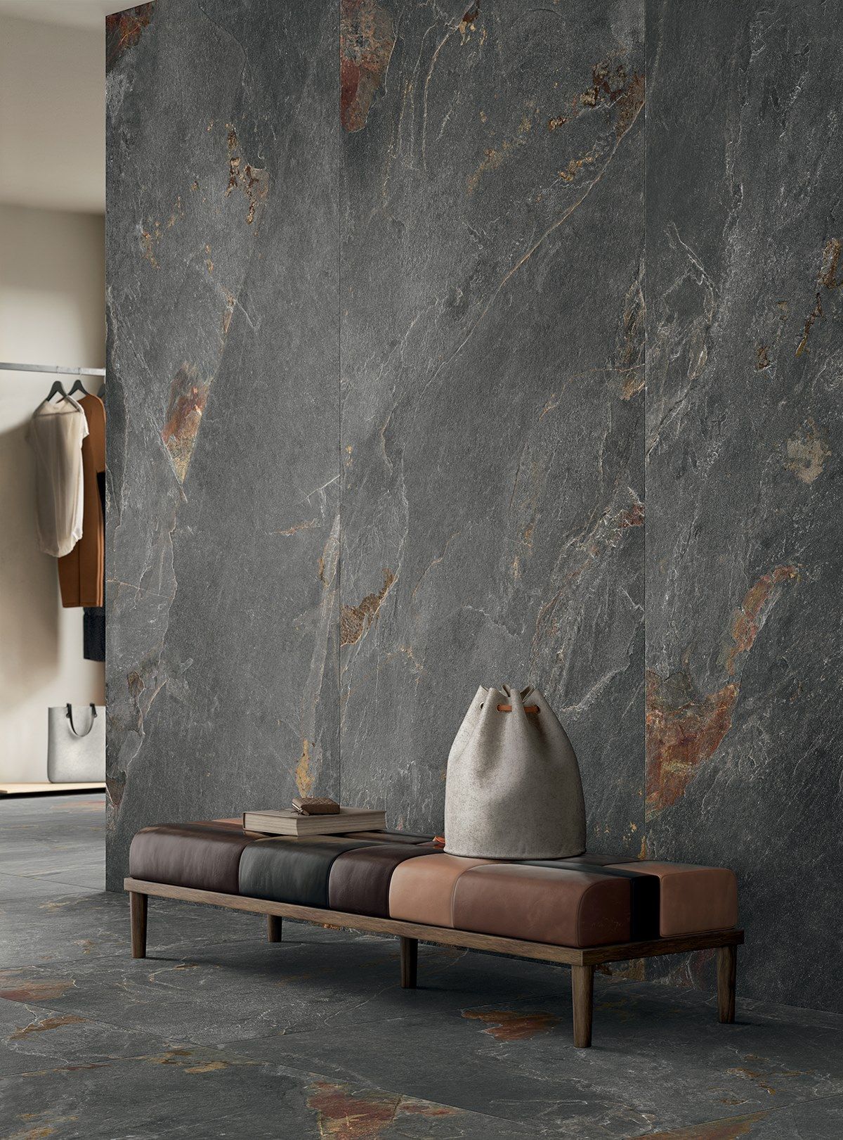 ZERO.3 STONE TRACE - HOLLOW Pavimento/rivestimento in gres porcellanato effetto pietra By ...