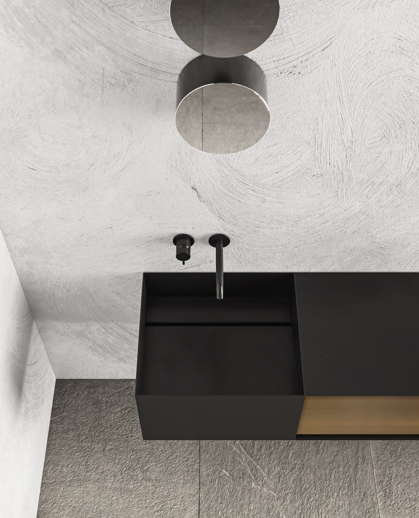 ZERO20 Mobile lavabo sospeso in lamiera con ante By Moab | design ...