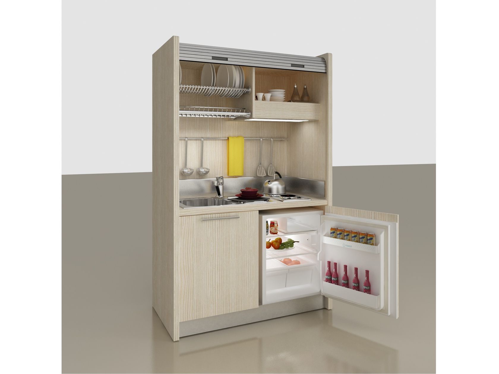 ZEUS K102 Hideaway mini kitchen By Mobilspazio