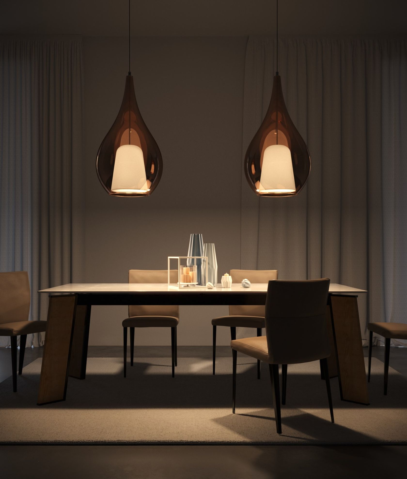Blown glass pendant lamp ZOE MAX By Cangini & Tucci