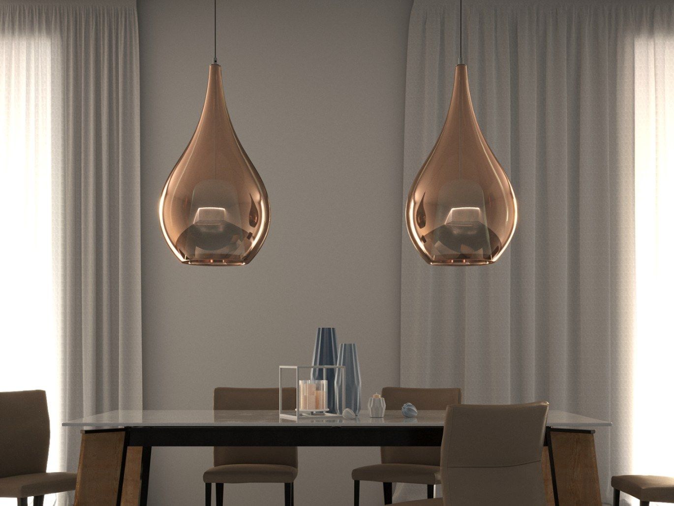Blown glass pendant lamp ZOE MAX By Cangini & Tucci