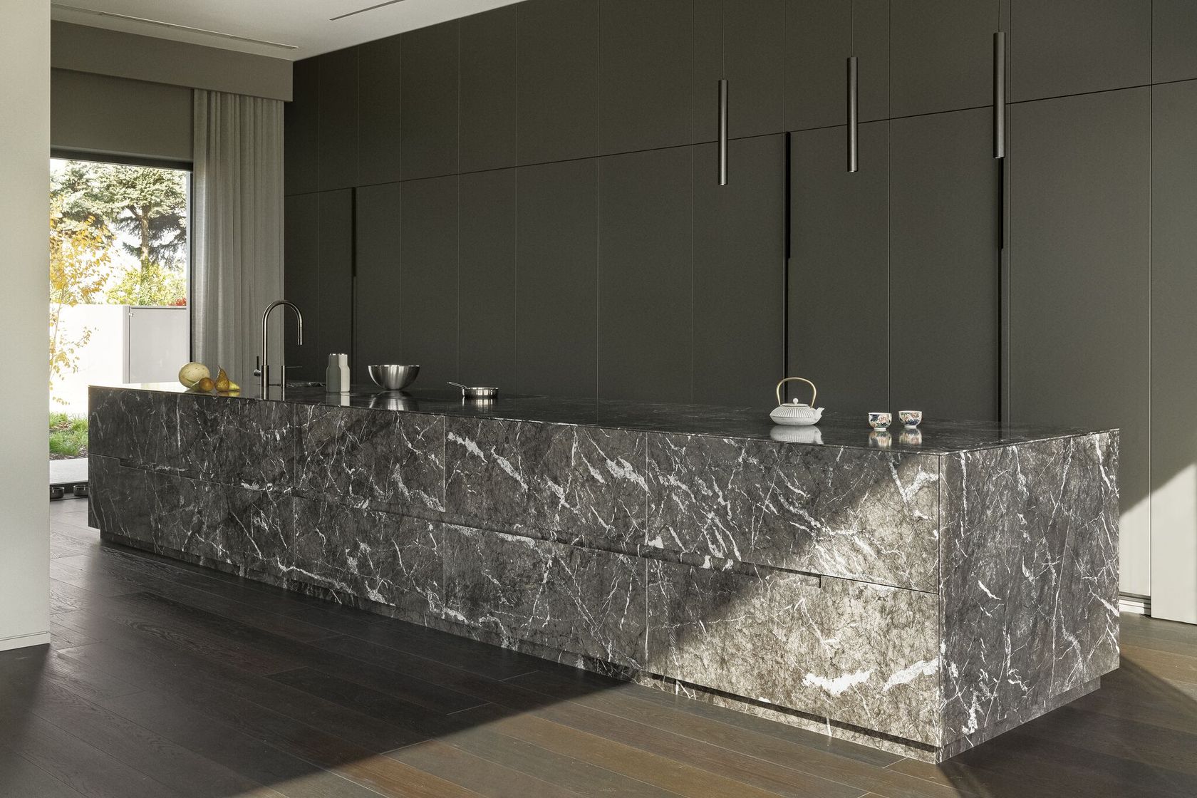 MONOLITH 3.0 Custom kitchen with island By Zajc