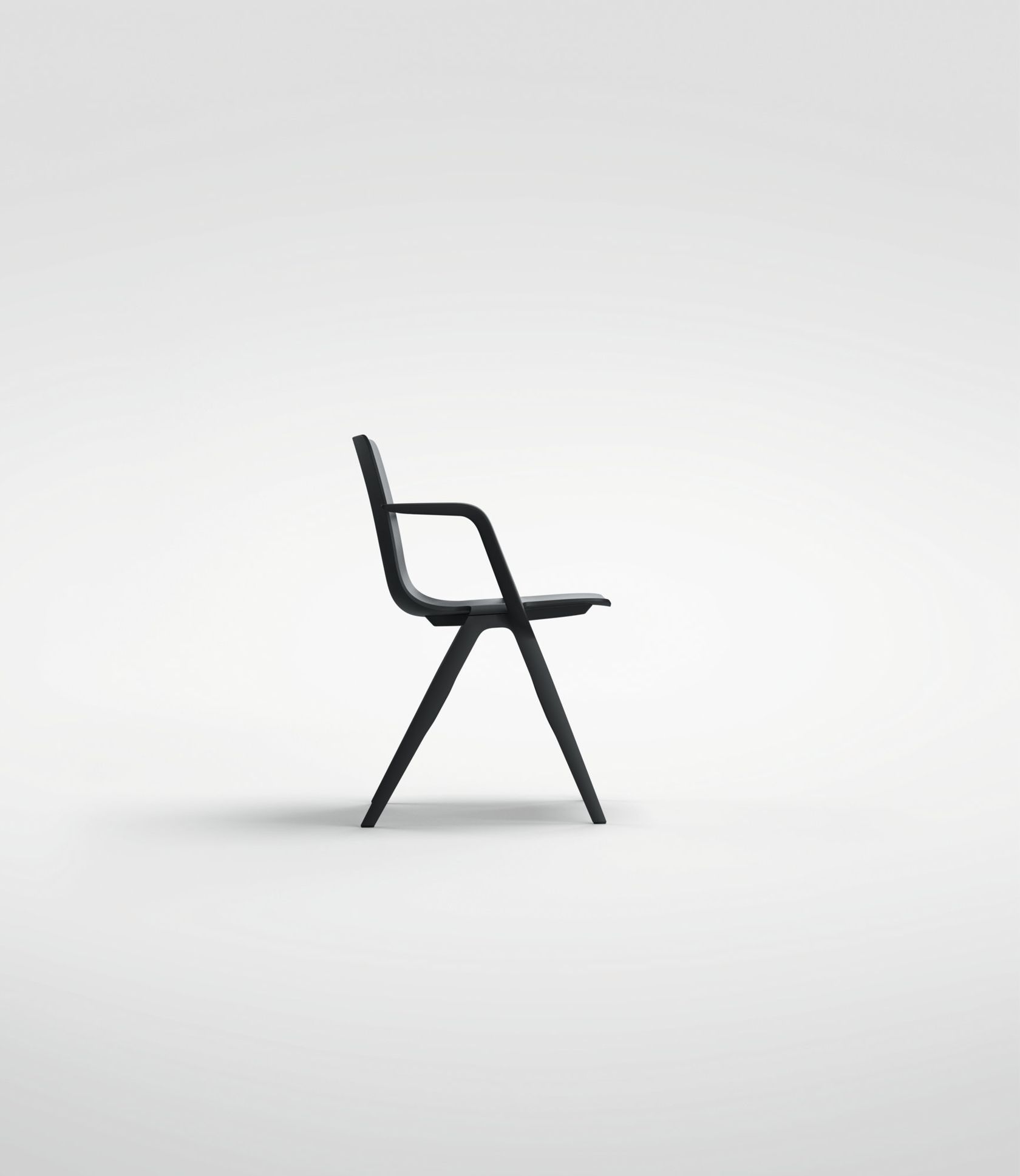 A-FAMILY Stackable chair with armrests By Brunner | design Jehs+Laub