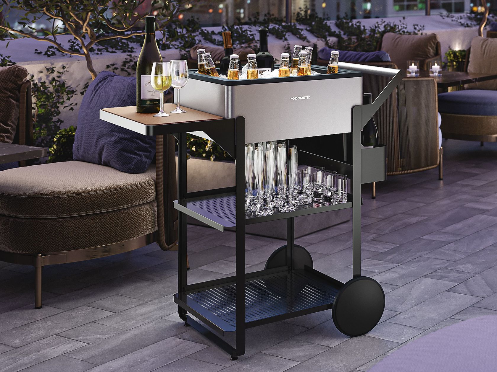 Steel garden bar cabinet / food trolley DOMETIC MOBAR 50 Dometic MoBar ...