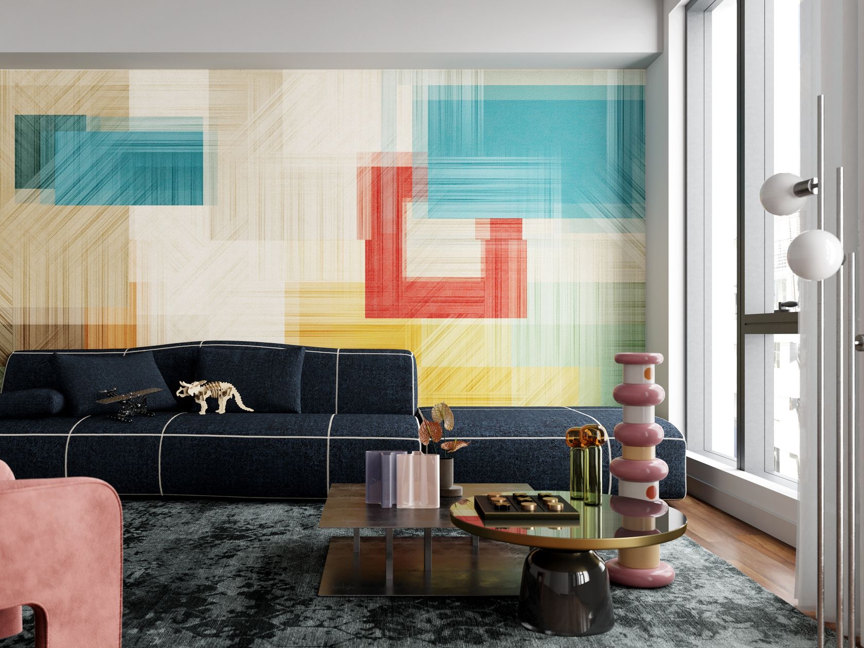 Geometric washable wallpaper ZOOPIX Inediti 04 - Arcade Collection By ...