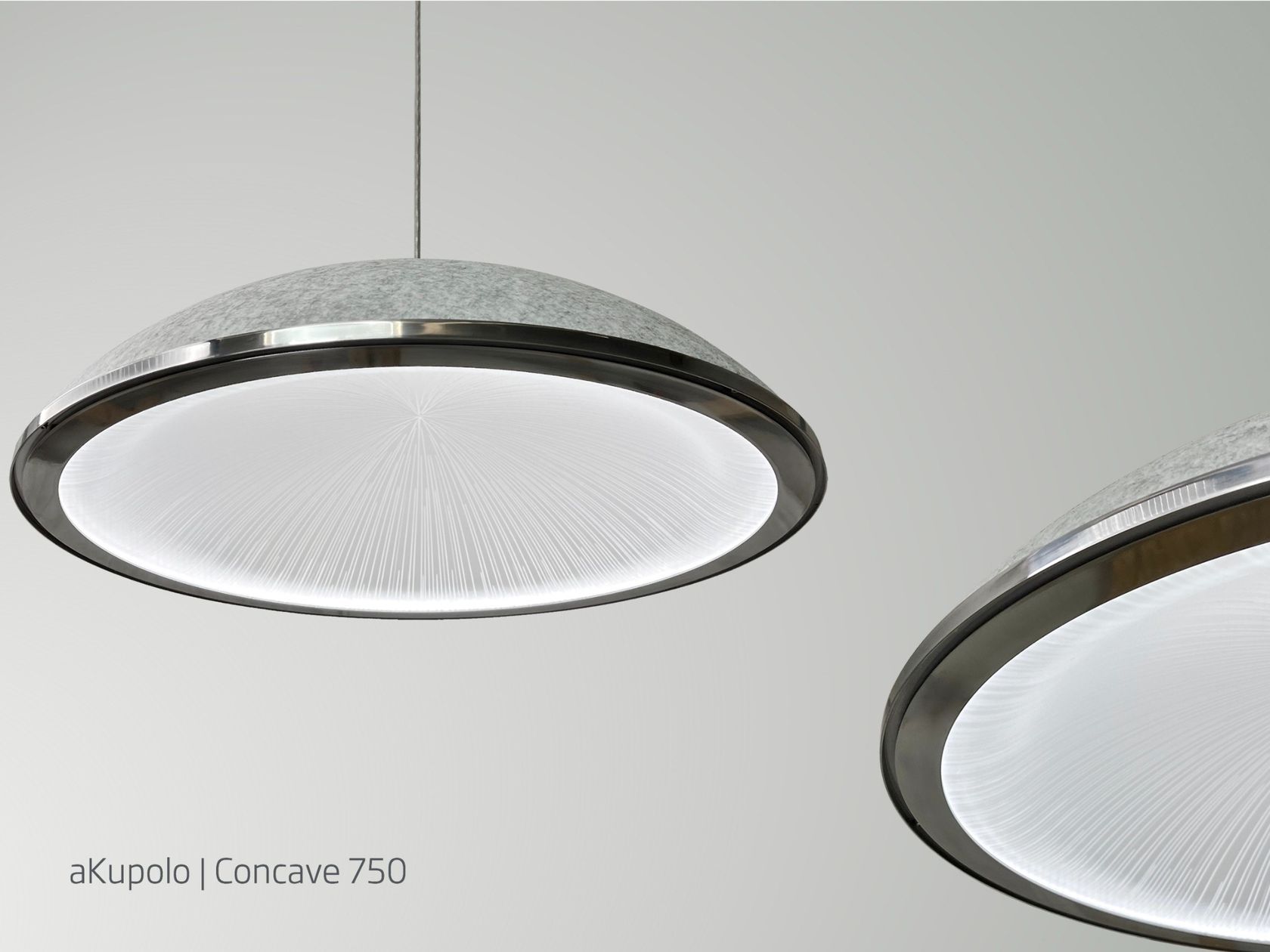 aKupolo - Concave pendant lamp acoustic By ArchilumO