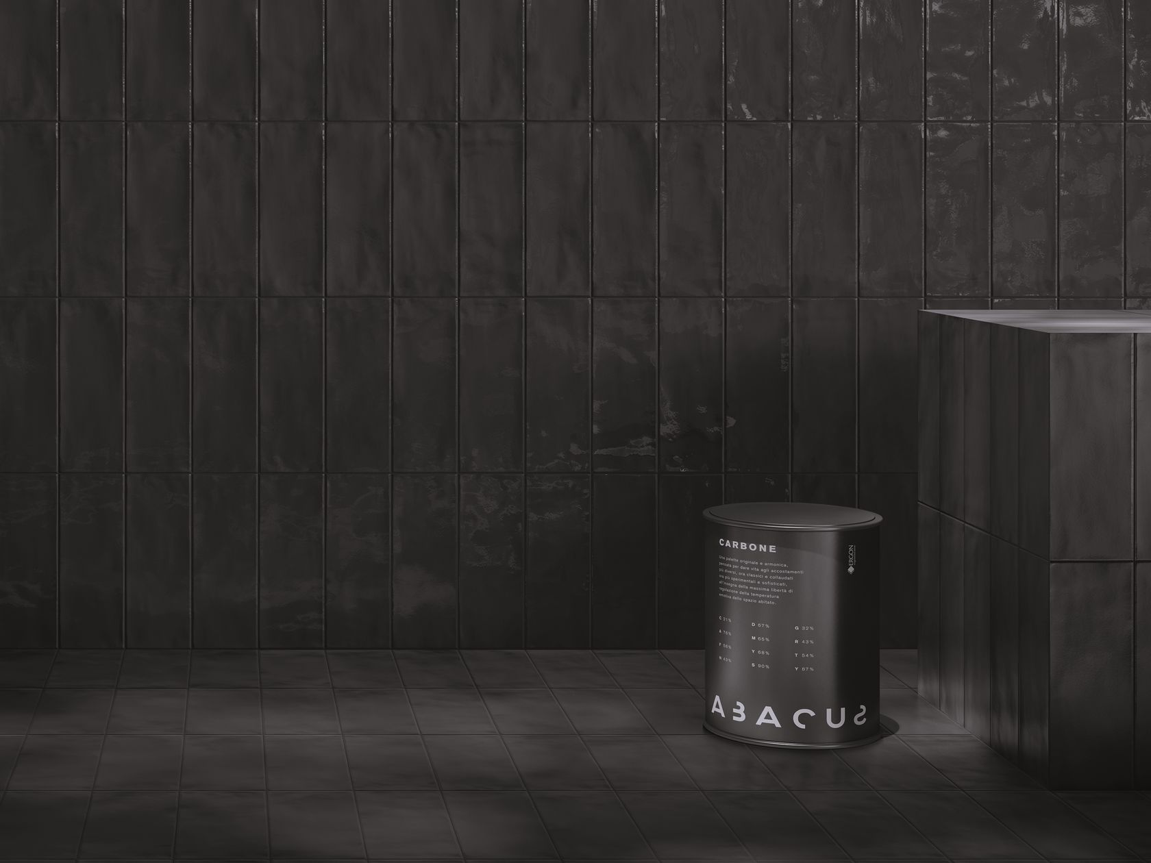 ABACUS CARBONE wall tiles By Ergon