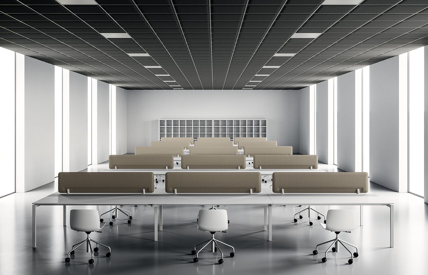 ACOUSTIC COMPLEMENTS Acoustic polyester fibre ceiling panels By DVO