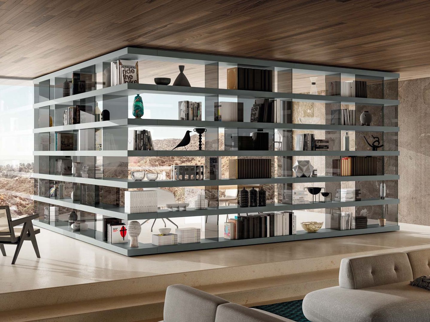 AIR - 0557 | Bookcase Sectional bookcase By Lago | design Daniele Lago