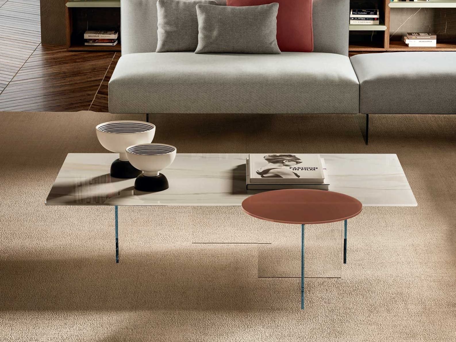 AIR XGLASS | Rectangular coffee table Rectangular coffee table By Lago ...