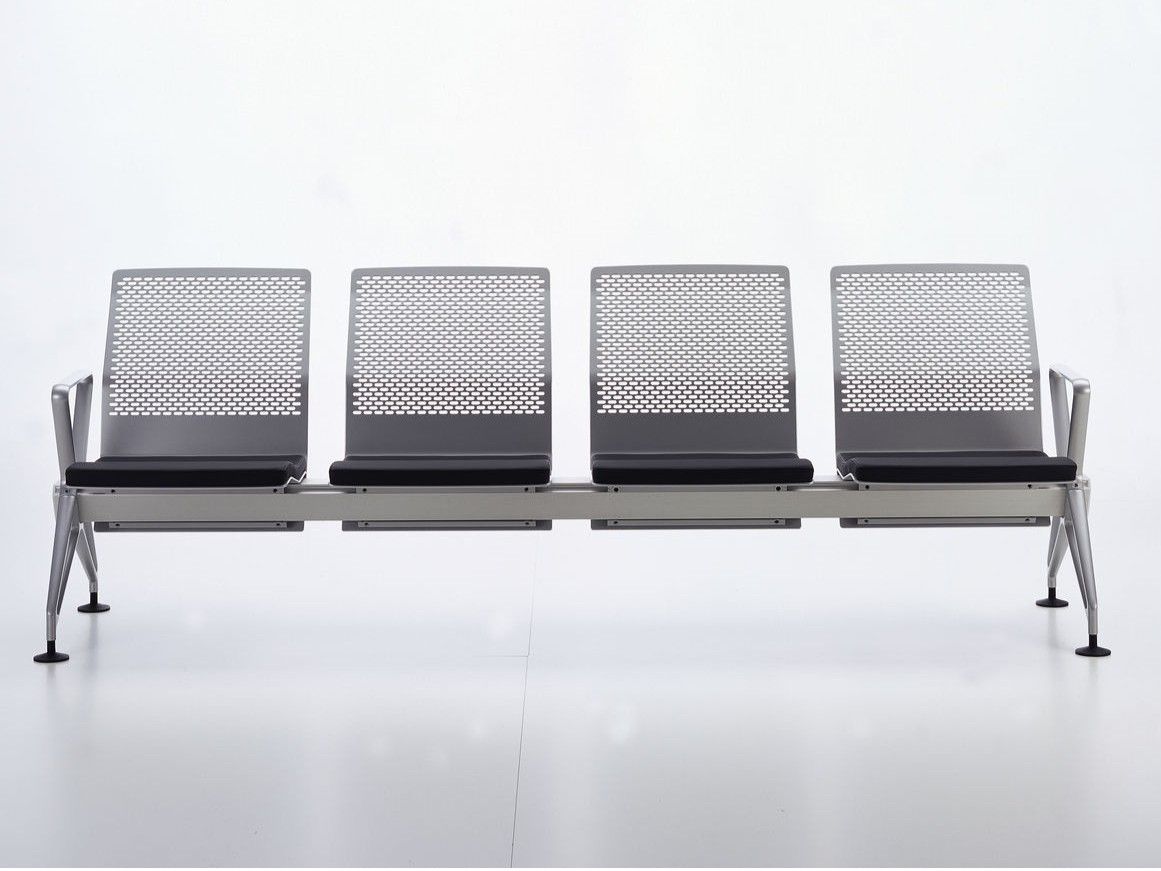 AIRLINE | Steel beam seating By Vitra design Norman Foster