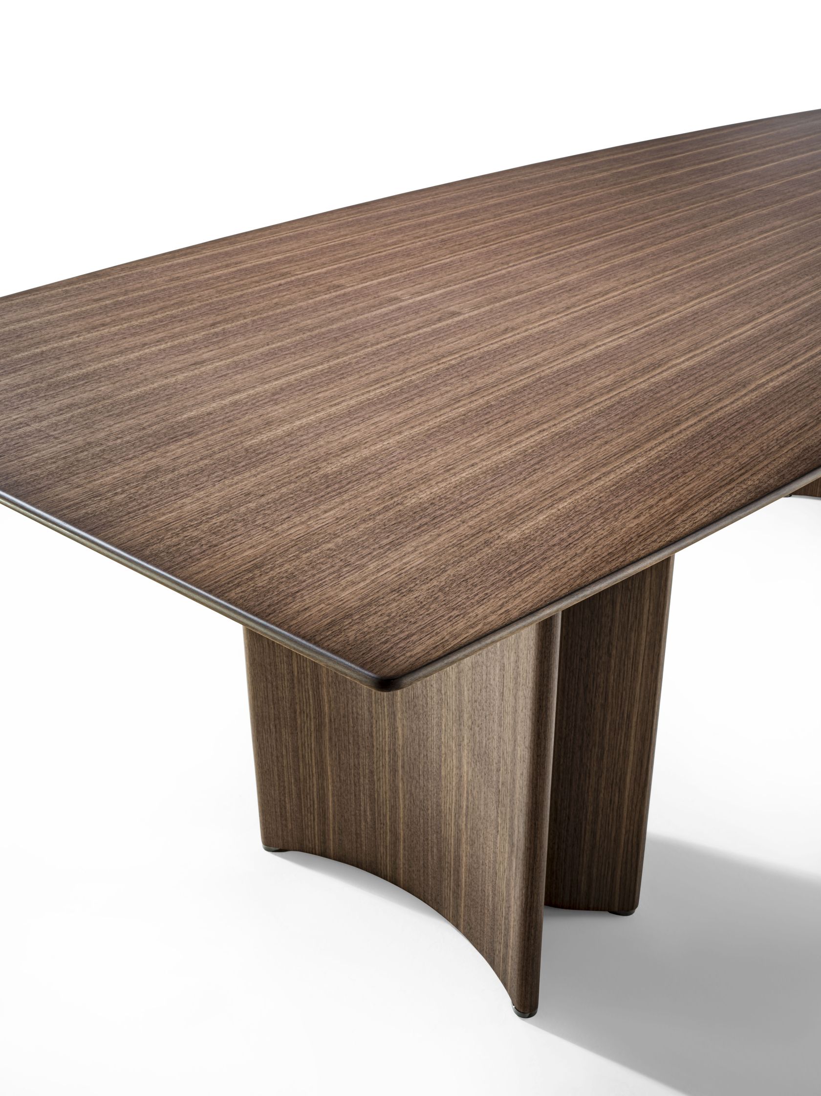 TWENTY Rectangular table in canaletta walnut By Porada | design Buratti ...