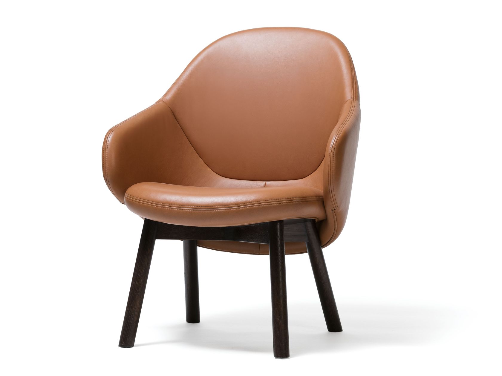 ALBU LOUNGE | Leather easy chair Leather easy chair with armrests By ...