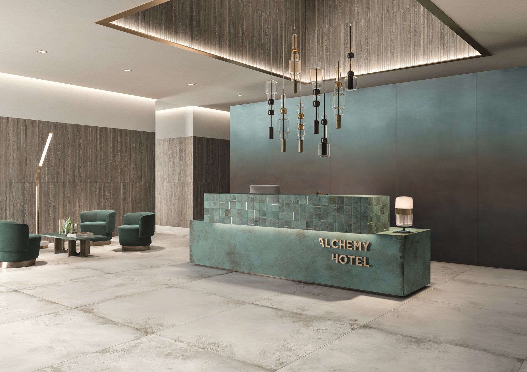 ALCHEMY FROZEN Porcelain stoneware wall/floor tiles with metal effect ...