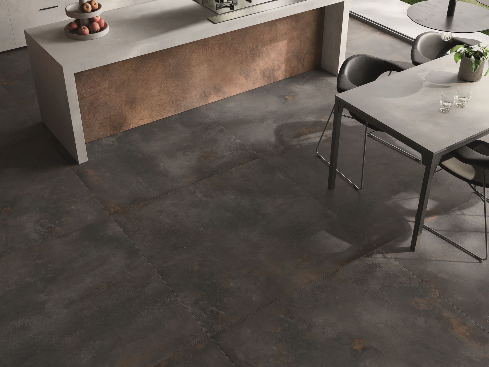 ALCHEMY MAGNET Porcelain stoneware wall/floor tiles with metal effect ...