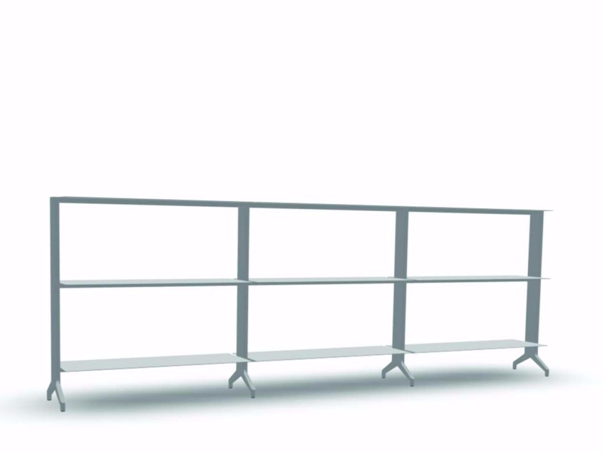 Open modular aluminium bookcase ALINE - S01 Aline Collection By Alias design Dante Bonuccelli