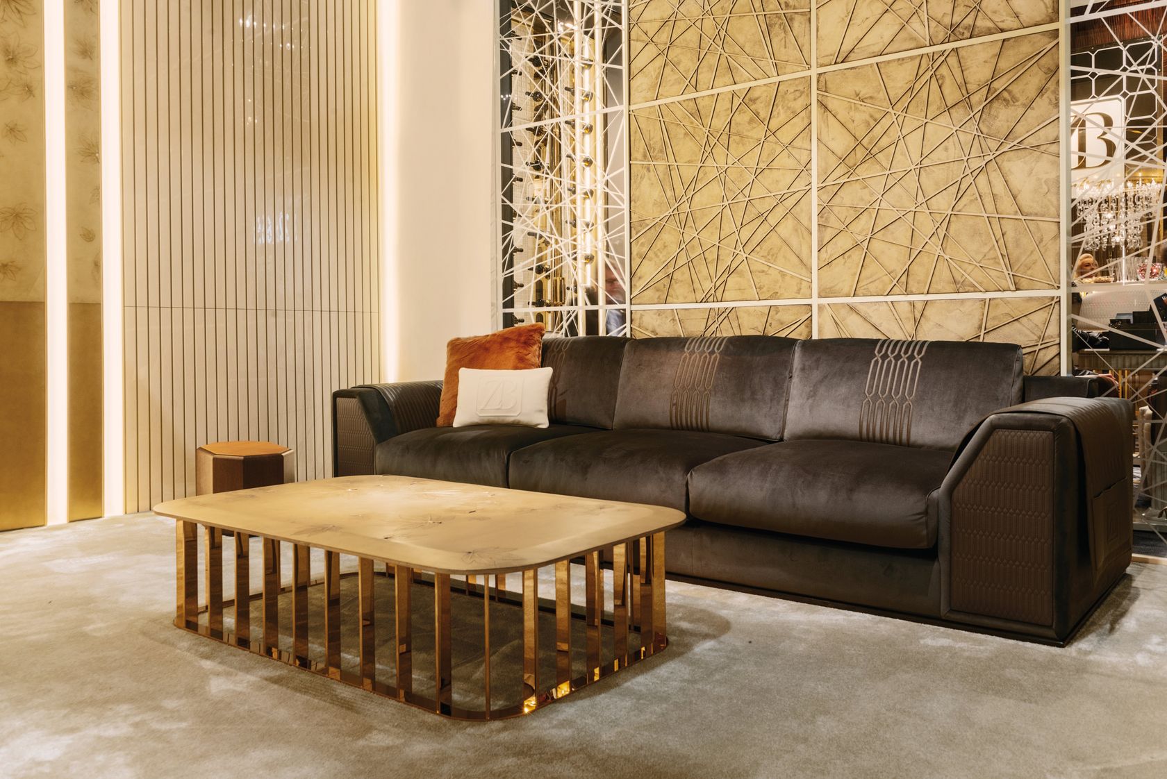 AMBASSADOR 4 seater leather sofa By BRUNO ZAMPA