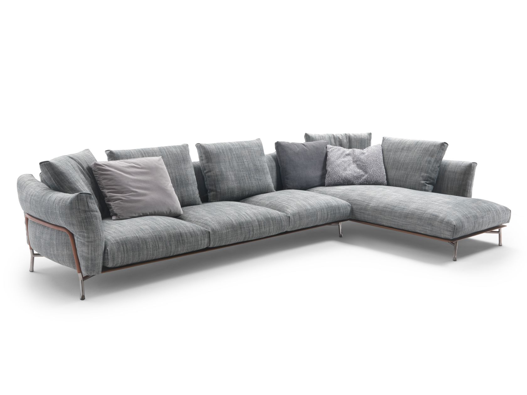 AMBROEUS Fabric sofa with chaise longue By Flexform | design Antonio ...