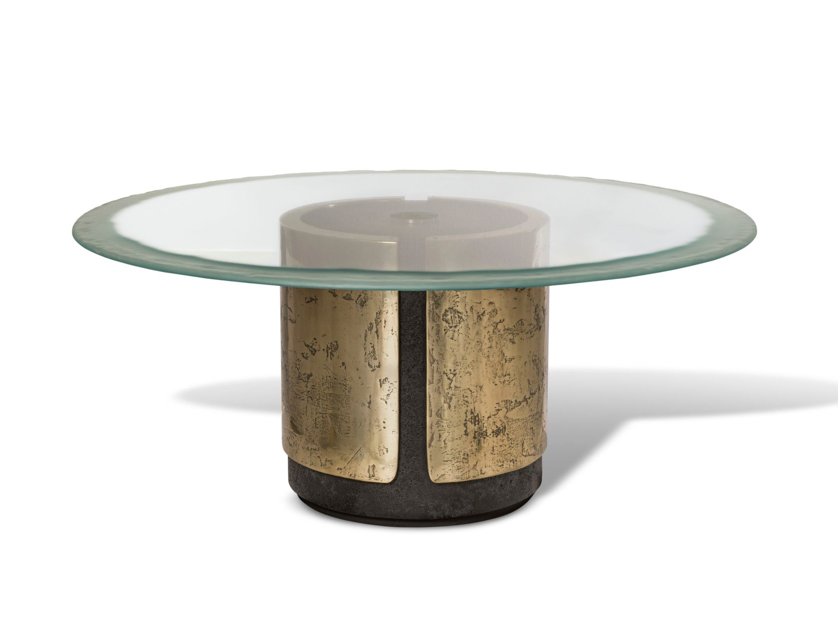 AMOS Round sandblasted glass dining table By Visionnaire | design Draga ...