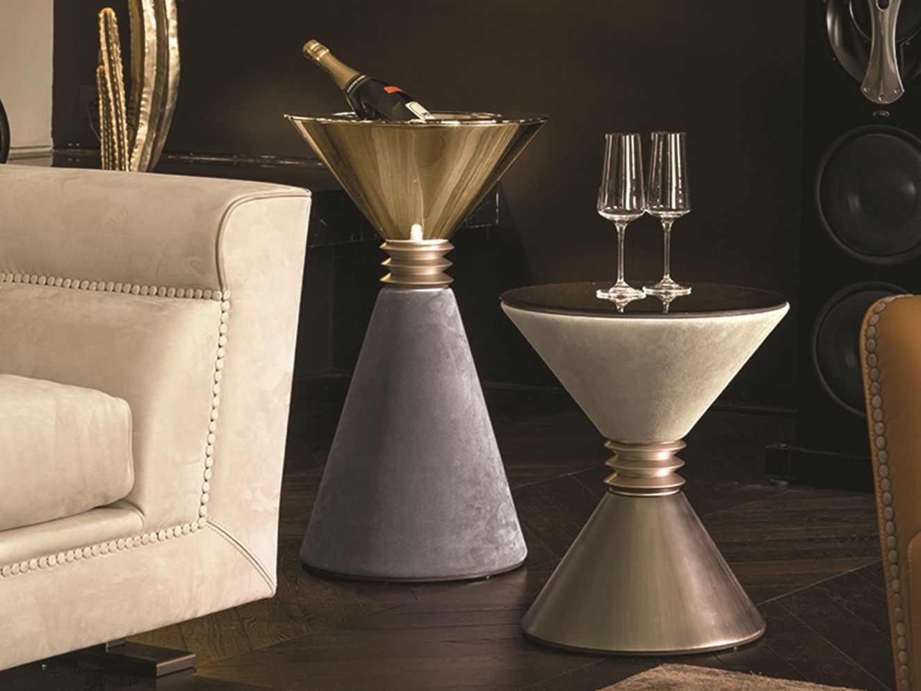 ANGIE Metal coffee table with storage space By Longhi | design Giuseppe ...