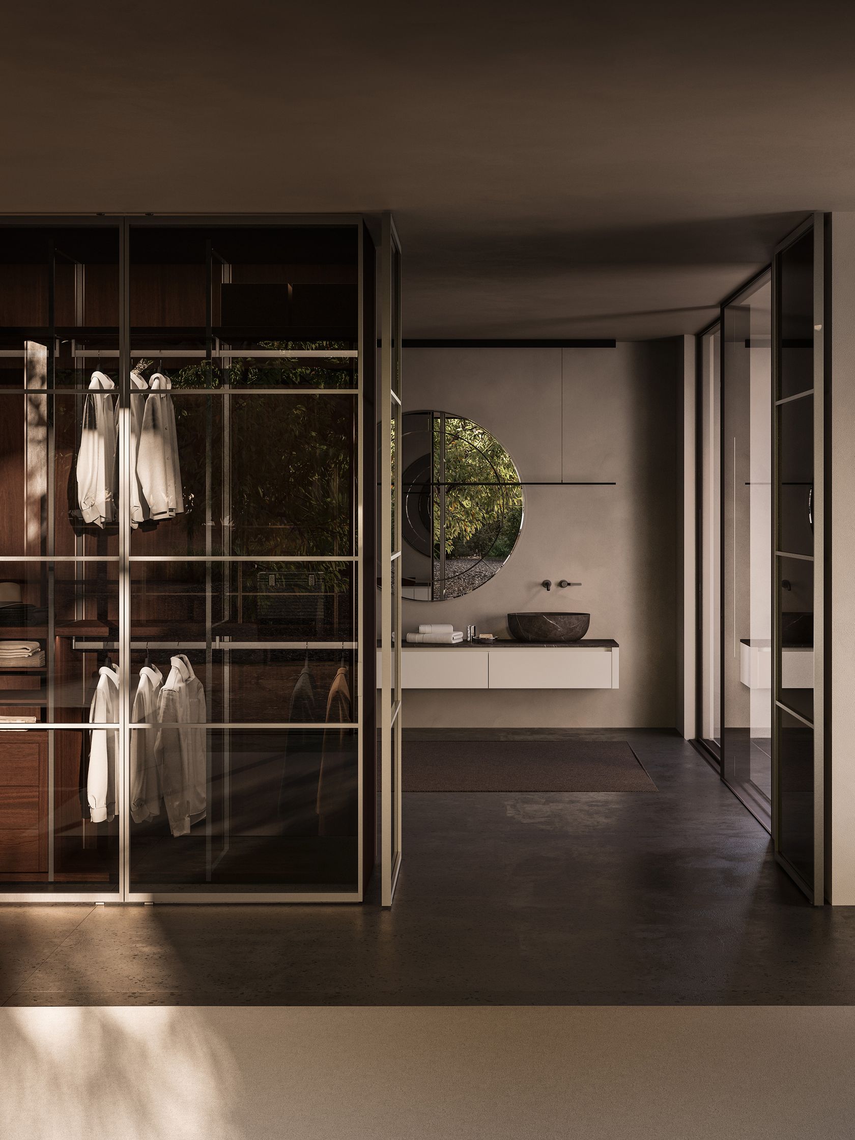 ANTIBES Built-in sectional wardrobe with drawers By Boffi | design ...