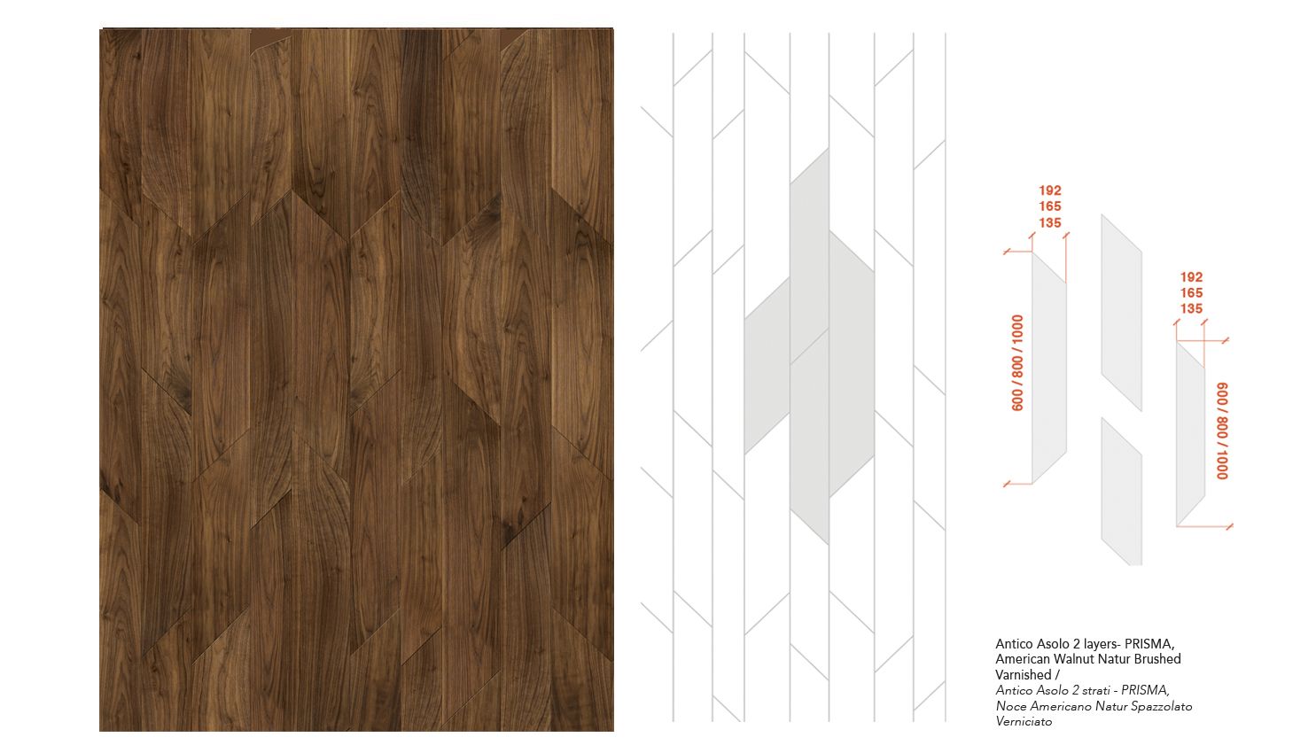 ANTICO ASOLO FORME Walnut wall tiles By CP Parquet