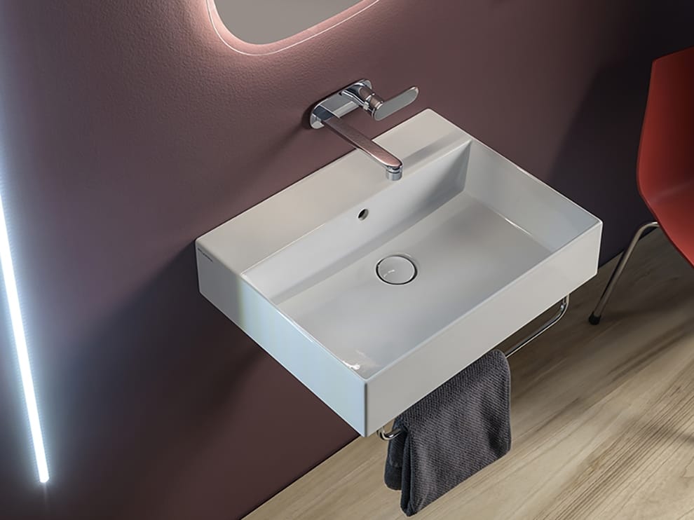 APPLIGHT 60 | Lavabo suspendu Lavabo rectangulaire suspendu en ...