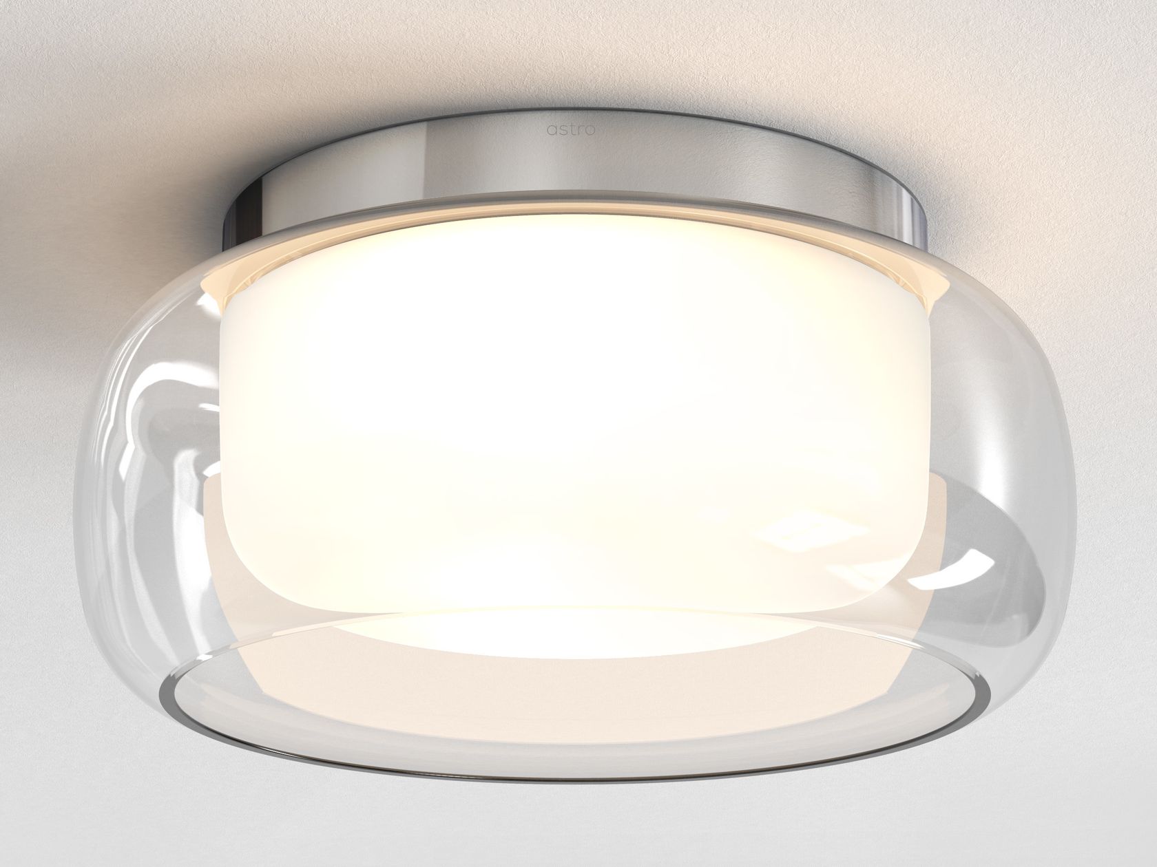 LED glass and steel ceiling light AQUINA CEILING 360 Aquina Collection ...