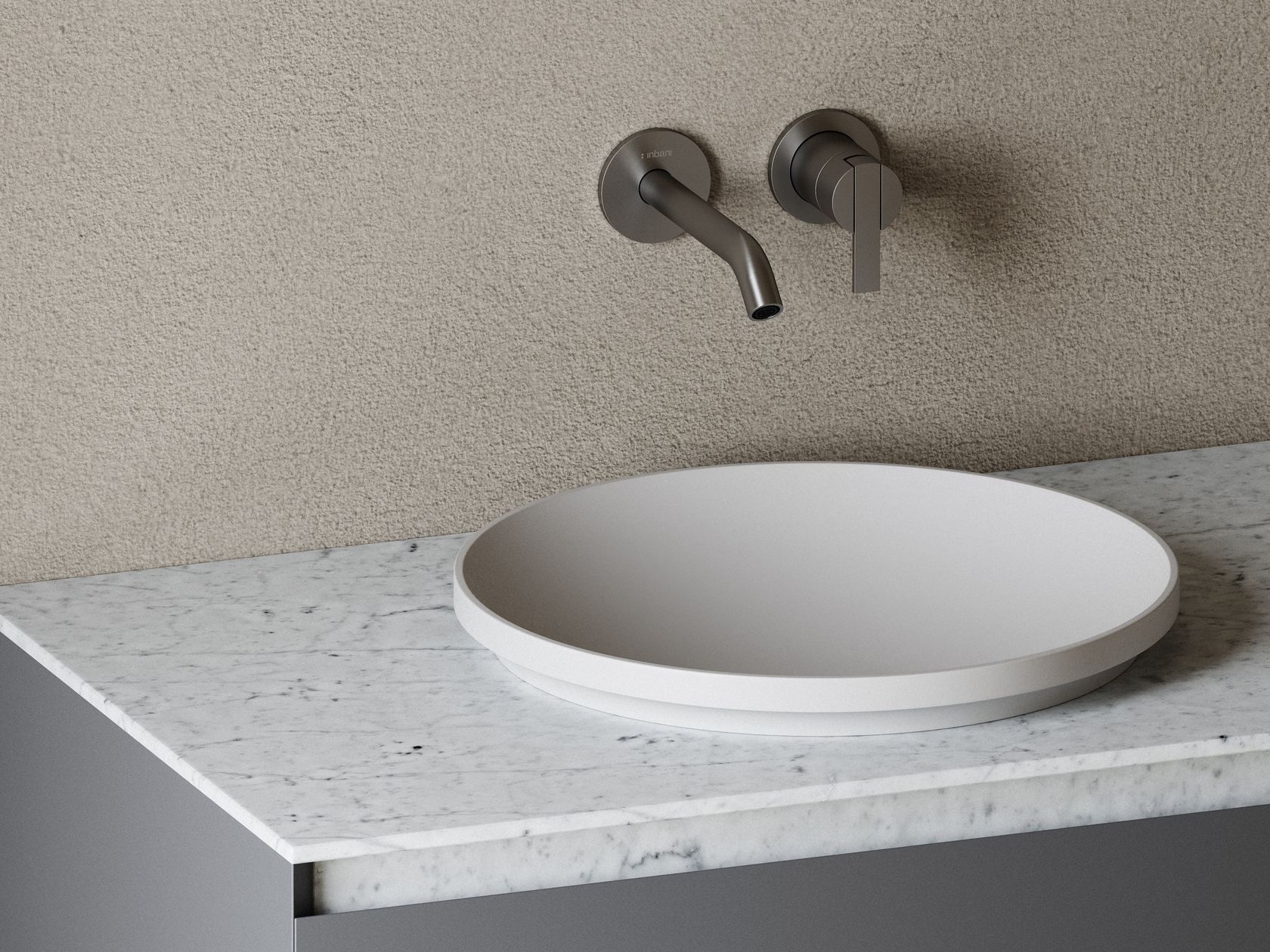 ARC Semi-inset round Solid Surface washbasin By INBANI | design Norm ...