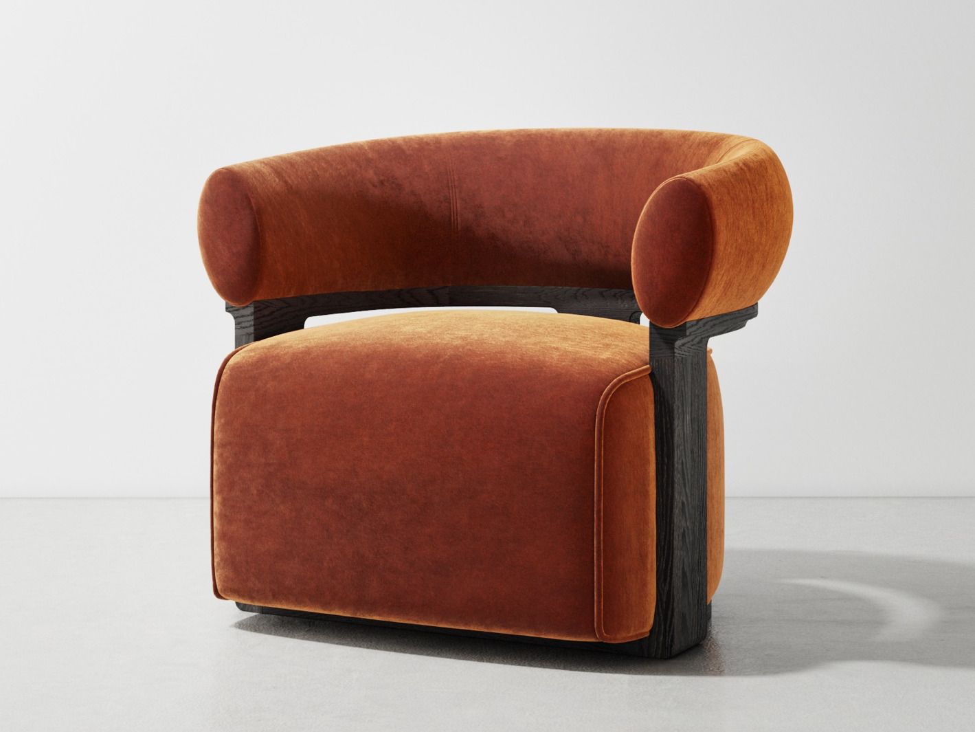 LOLA Fabric armchair with armrests By District Eight | design D8 Studio