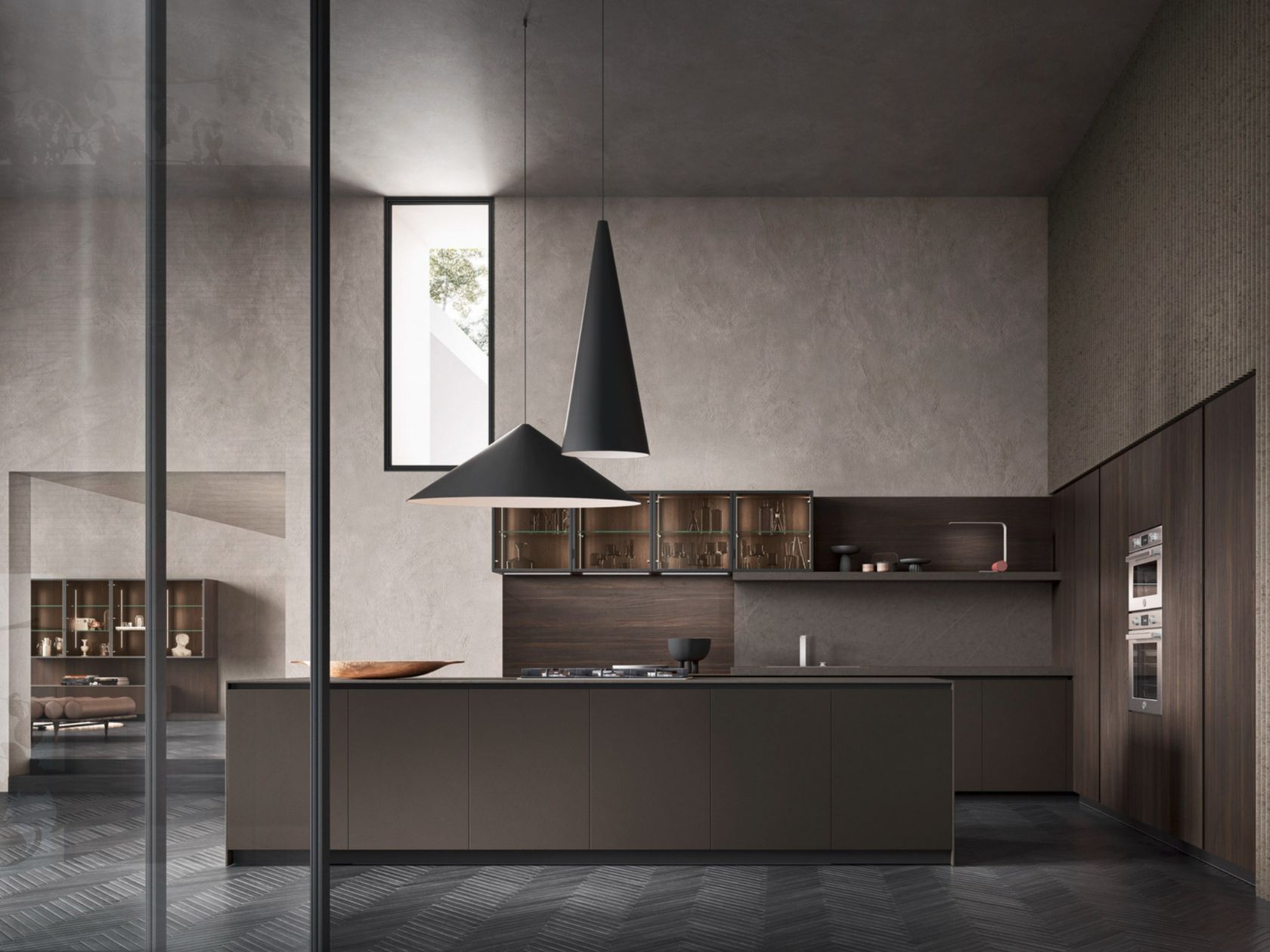 AROMA 03 | Kitchen Kitchen with island By Pedini