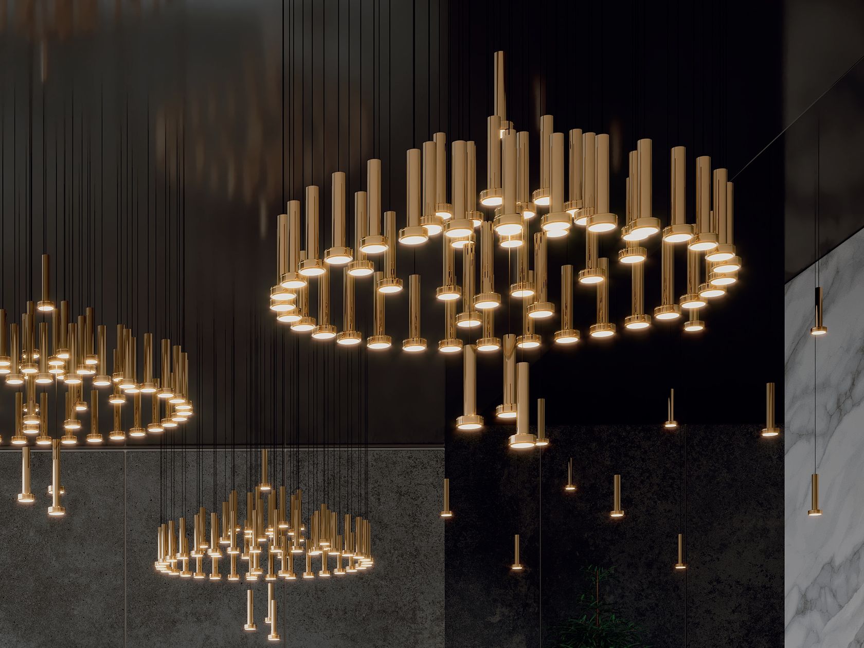 ASTRAL | Chandelier LED metal chandelier By Euroluce Lampadari | design ...