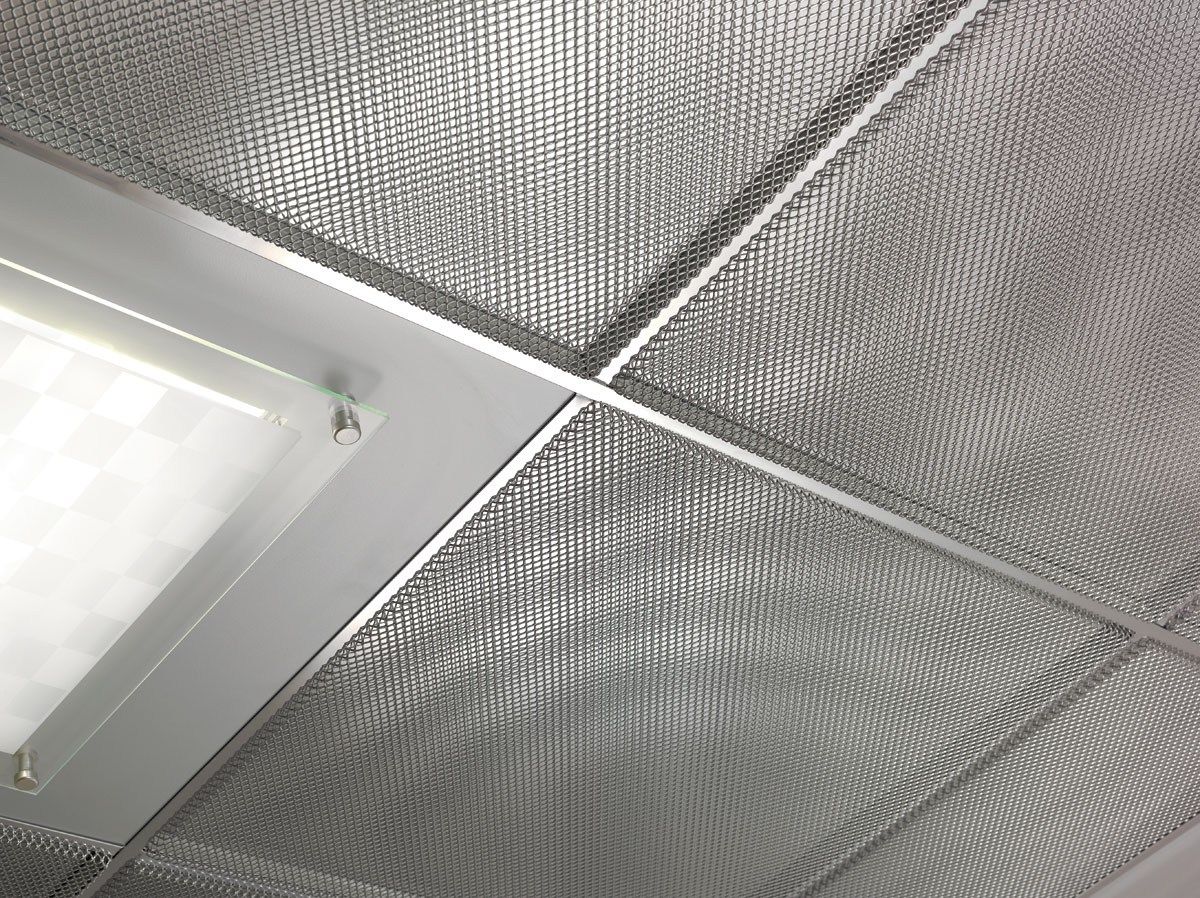 Pannelli per controsoffitto in lamiera stirata ATENA | Pannelli per ...