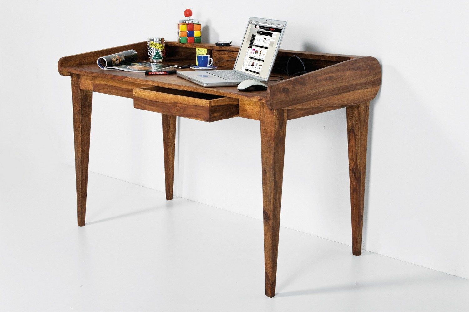 Secretária retangular de madeira com gavetas AUTHENTICO LADY SECRETARY ...