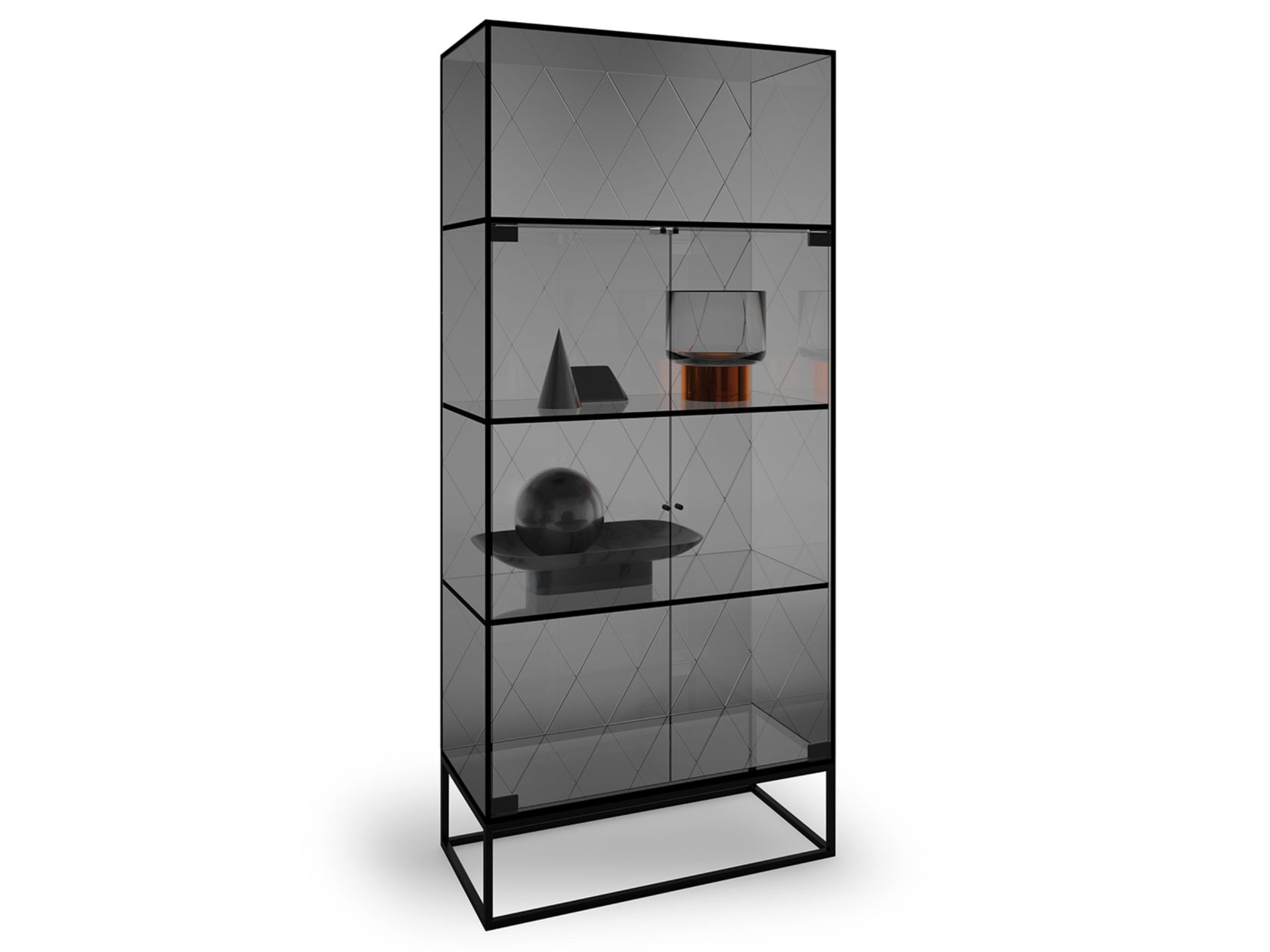 Vitrina de vidrio coloreado BACKDROP By EXENZA