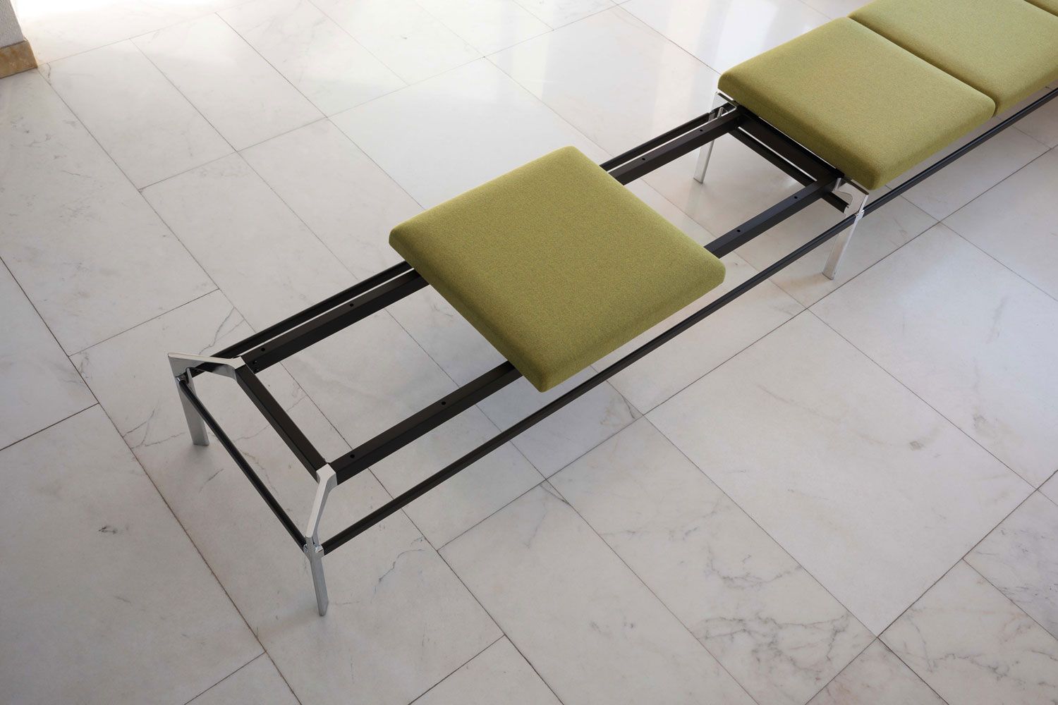 PONTE Backless fabric bench seating By Luxy | design Mario Ruiz