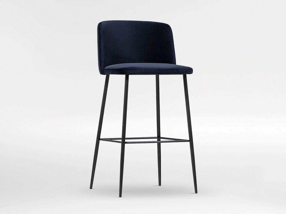 BALLET High fabric stool with armrests By CAMERICH
