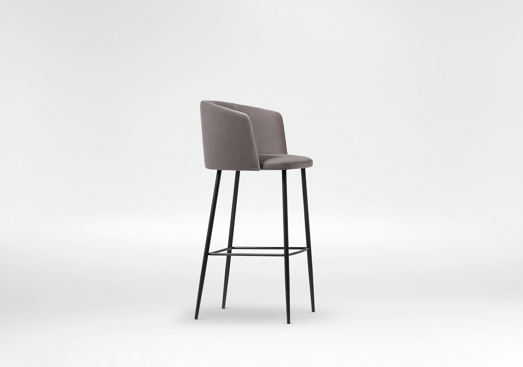 BALLET High fabric stool with armrests By CAMERICH