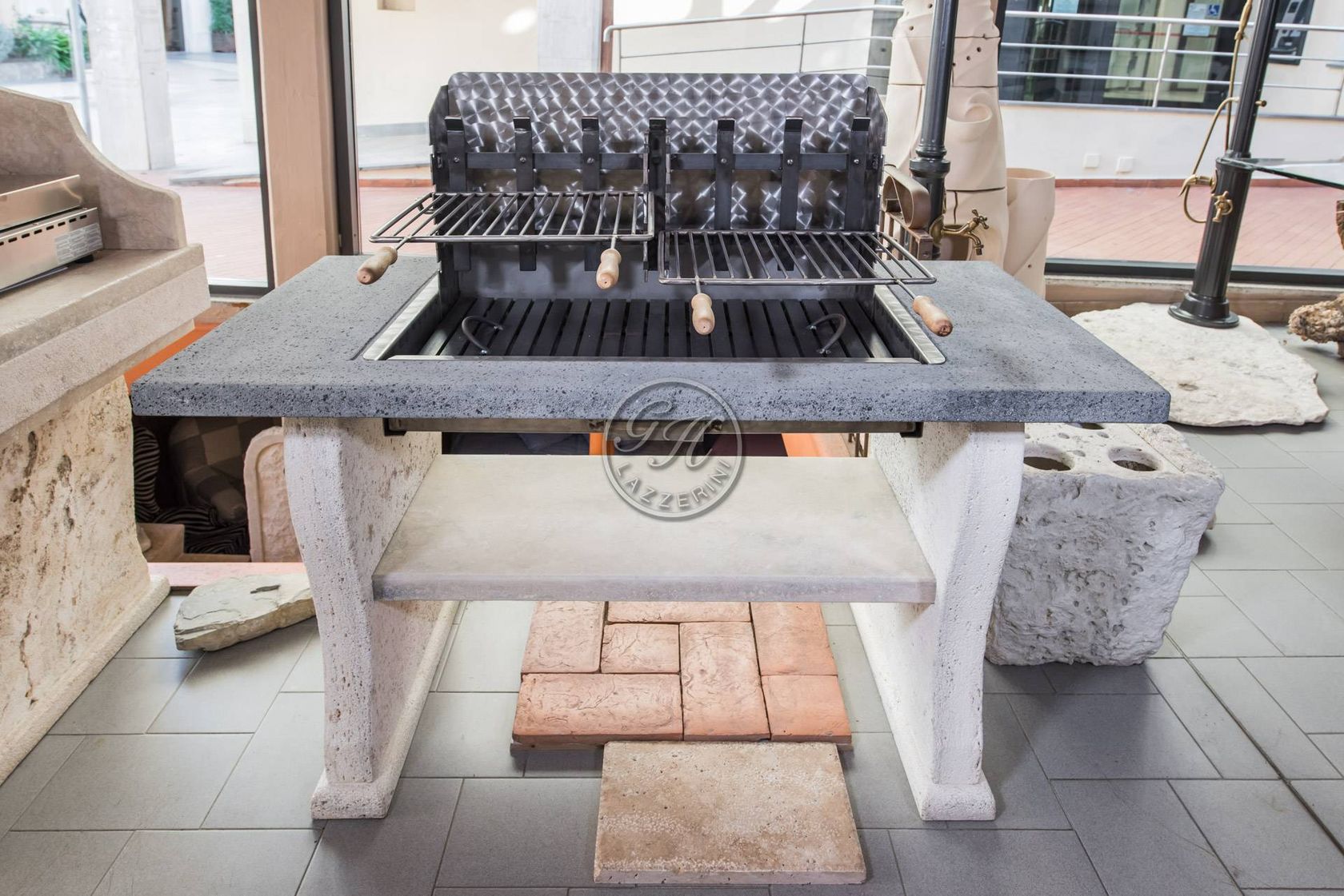 Activated charcoal natural stone barbecue Barbecue 19 By GH LAZZERINI