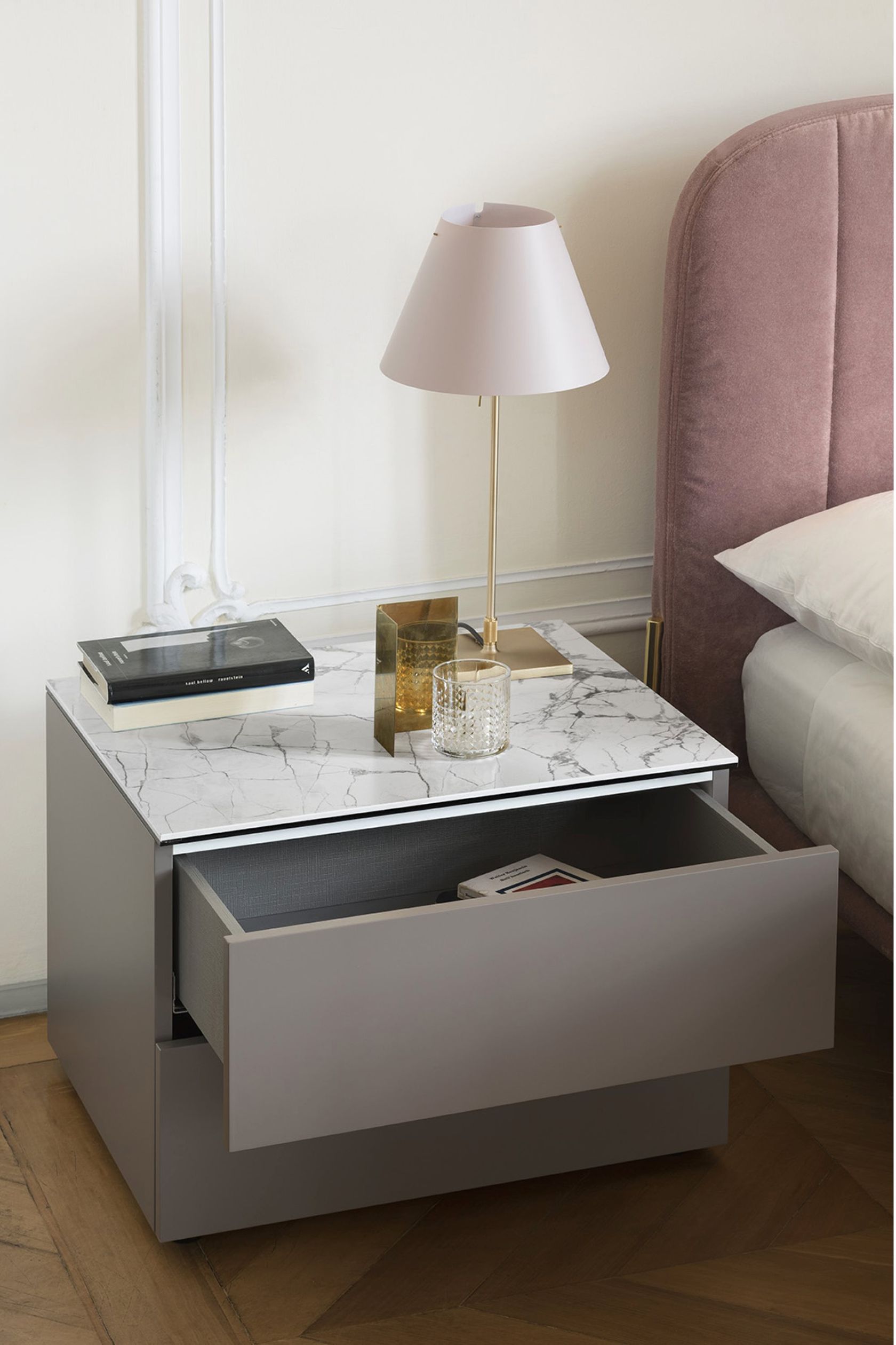 UNIVERSAL Wooden bedside table with drawers By Calligaris | design ...