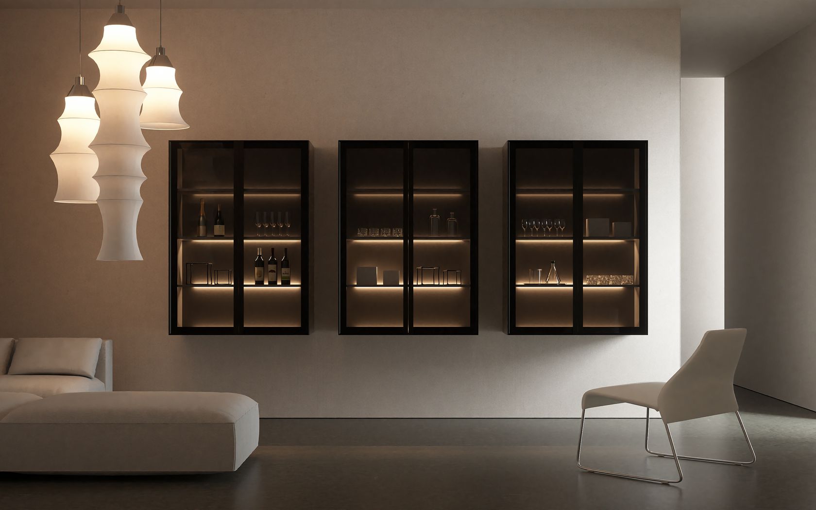 BEMADE Wall-mounted wooden display cabinet By Antonio Lupi Design ...