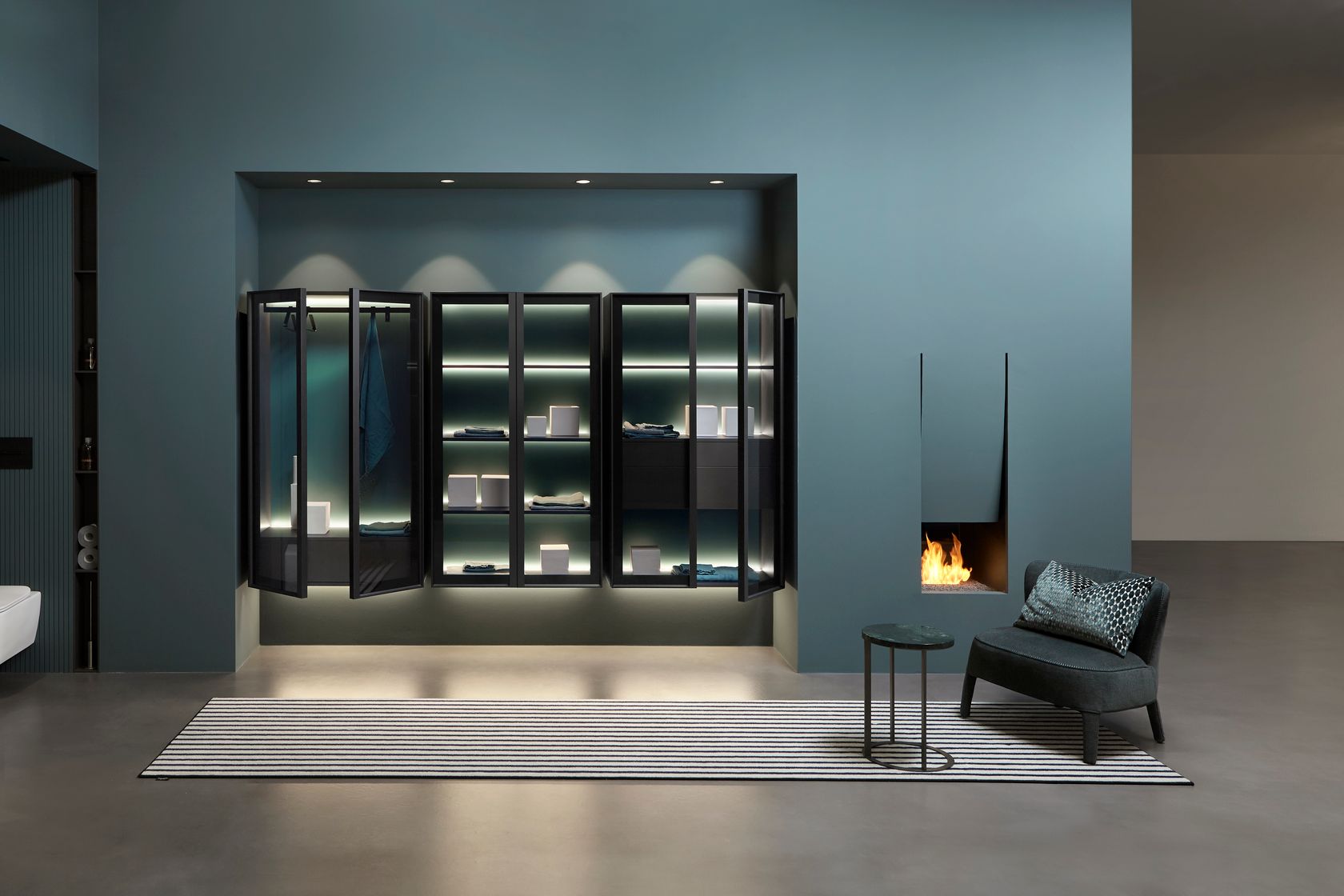 BEMADE Wall-mounted wooden display cabinet By Antonio Lupi Design ...